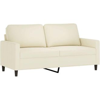 vidaXL Vidaxl - Canapé à 2 places Crème 140 cm Velours