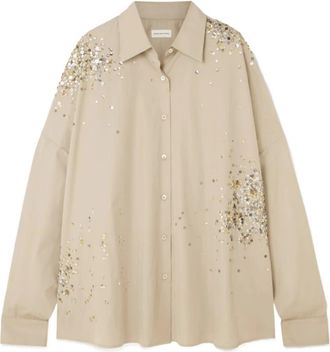 Dries Van Noten Femme, Blouses et Chemises, Beige, Taille: 36 FR Casia Emb 3314 W.w. Shirt