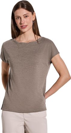 Street One Damen A323161 Leinen-Look Shirt, Stone Brown, 40