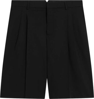 Ami Homme, Shorts, Noir, Taille: W40 Bermuda Large Taille Basse avec Plis