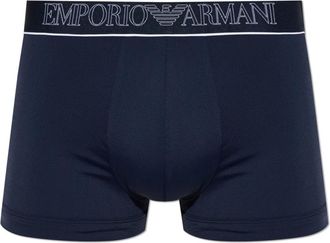Emporio Armani Homme, Sous-v&ecirc;tements, Bleu, Taille: S Boxer de jersey avec ceinture logo soulign&eacute;e