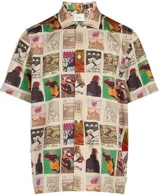 Les Deux Chemise droite en coton m&eacute;lang&eacute;