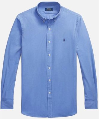Polo Ralph Lauren Homme, Chemises, Bleu, Taille: 2XL Chemise Stretch Popeline Coupe Ajust&eacute;e