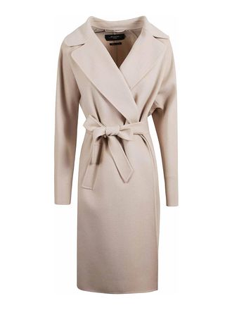 Max Mara Knielanger Mantel - Hellbeige