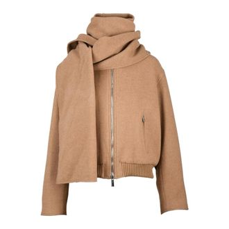 Blumarine Femme, Vestes, Beige, Taille: 36 FR Giubbotto in panno