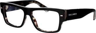 Dolce & Gabbana unisex, Accessoires, Noir, Taille: 55 MM Monture optique carr&eacute;e