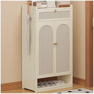 Generic Schuhbank,Landhausschrank mit T&uuml;ren,gro&szlig;es 7-st&ouml;ckiges Regal,freistehendes Regal f&uuml;r Eingangsbereich,Flur,Kleiderschrank,Schlafzimmer,Wohnzimmer