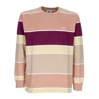 Obey Nationale Streifen Langarm Tee - - Tops - Herren - Mehrfarbig - XL
