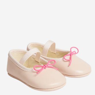 BONPOINT Girls Leather Mary Jane Flats Pink