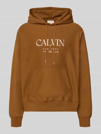Calvin Klein Hoodie mit Label-Print und K&auml;nguru-Tasche