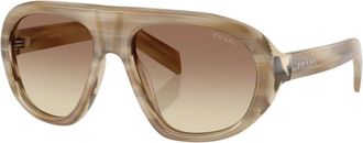 Prada Irregul&auml;re Sonnenbrille - - Accessories - unisex - Braun - 57 MM