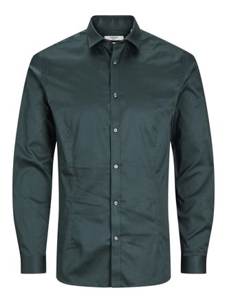 Jack & Jones Herren JJPRPARMA Shirt L/S NOOS Langarmhemd, Darkest Spruce/Fit:super Slim,M