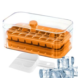 Generico Eisw&uuml;rfelform, Form f&uuml;r Eisbl&ouml;cke mit 64 Karos mit 2 Schichten und leicht zu &ouml;ffnender Presse, Gefrierfach mit gro&szlig;er Kapazit&auml;t, f&uuml;r Whisky, Cocktail,