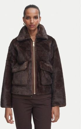 Rinascimento Rinascimento Pelzmantel CFC0127150003 Dunkelbraun Regular Fit
