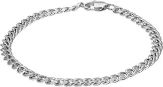 iXXXi Men Edelstahl Herren Armband Flache Kette Silber | 22cm, Groot, Edelstahl, Kein Edelstein
