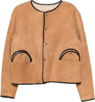 Blaz&eacute; Milano Button-fastening Shearling Jacket