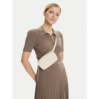 Pinko Handtasche PINKO Pelle Bottalata AI 25-26 PCPL 105354 A29Q &Eacute;cru