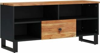 vidaXL Vidaxl - Meuble tv 100x33x46 cm bois dacacia solide et dingénierie