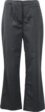 Prada pantalon évasé à taille haute - Gris