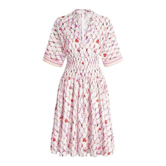 Genny Femme, Robes, Multicolore, Taille: 42 FR Robe chemise &agrave; manches courtes