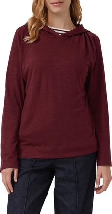 s.Oliver Meliertes Longsleeve aus Stretchjersey mit Kapuze