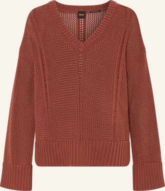 HUGO BOSS Oversized-Pullover Fevran rot