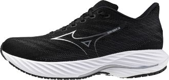 Mizuno Herren Wave Rider 28 Laufschuh, schwarz/Silber, 42.5 EU