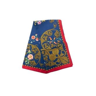 Herm&egrave;s Pre-owned Carr&eacute; Arabesques en Soie - Femme - Pre-owned - Bleu - Taille: ONE Size