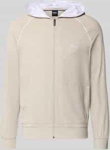 HUGO BOSS Regular Fit Sweatjacke aus Baumwoll-Mix