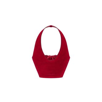 Alberta Ferretti Femme, Sacs, Rouge, Taille: ONE Size Suede medium bag