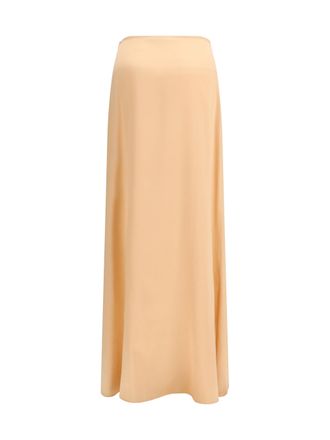 Kristina Ti Womens Skirt Silk Orange