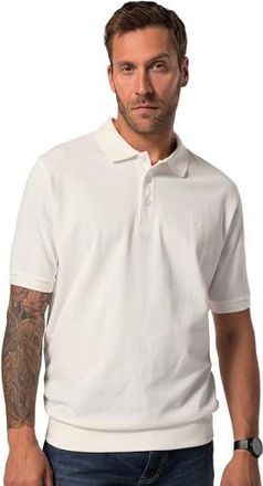 JP1880 Hommes Grandes Tailles L-8XL Jusquau 8XL - Polo à imprimé Poitrine JP1880. Ventre Confort, Maille piquée. Blanc cassé 6XL 712617200-6XL