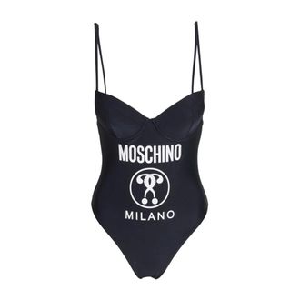 Moschino Femme, Maillots de bain, Noir, Taille: 38 FR Maillot de bain Logo Milano avec armature