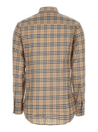 Burberry Womens Shirt Emma Beige Cotton Blouses