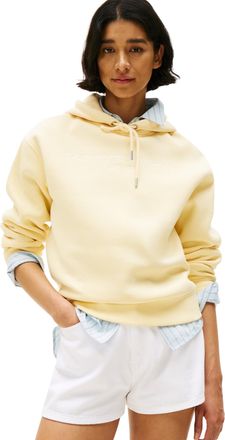 Tommy Hilfiger Damen Hoodie mit Logo, Gelb (Frozen Custard), XXL