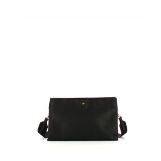 Borbonese Schwarze Schultertasche mit Logo-Riemen - - Bags - Damen - Schwarzk - ONE SIZE