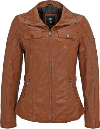 H.I.S Lederjacke SCARLET (1-St) mit seitlicher Schnalle zum Verstellen der Taillenweite