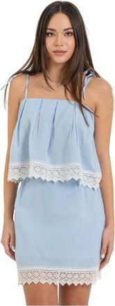 Kocca Femme, Tops, Bleu, Taille: 36 FR D&eacute;bardeur en coton