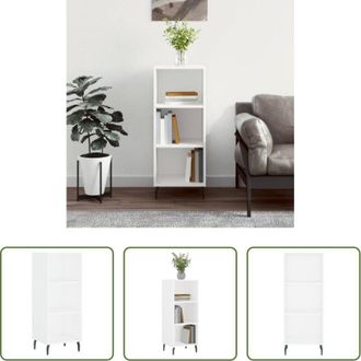 vidaXL Wohnzimmer Schrank - Sideboard Wei&szlig; 34,5x32,5x90 cm Holzwerkstoff