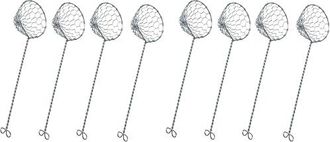 KELA Fondue Siebe Set 4 St&uuml;ck Tamis, Edelstahl Fonduesieb 22,5 cm, Edelstahl 18/10, Hot Pot Zubeh&ouml;r, Fondue K&ouml;rbchen f&uuml;r Gem&uuml;se, Fisch und Fleisch (Packung