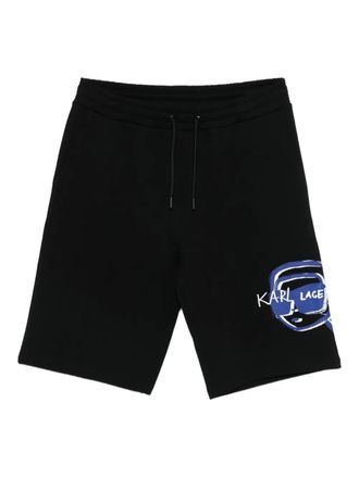 Karl Lagerfeld Shorts mit Kordelzug - Schwarz