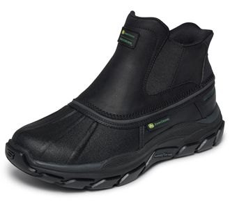 Skechers John Deere Herren Slip-Ins Midcut Waterproof Chelsea Duckboot mit Goodyear Gummi, Schwarz, 11.5 X-Wide