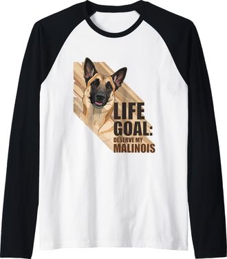 Creativemotions Belgisches Malinois-Design f&uuml;r Hundeliebhaber Raglan