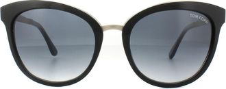 Tom Ford Lunettes De Soleil 0461 EMMA 05W Noir Or Bleu D&eacute;grad&eacute;