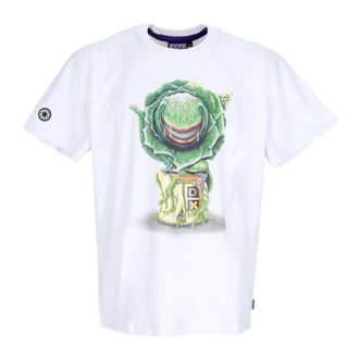 Octopus Wei&szlig;es Herren Tee mit Feed Mee Print - - Tops - Herren - Wei&szlig; - XL