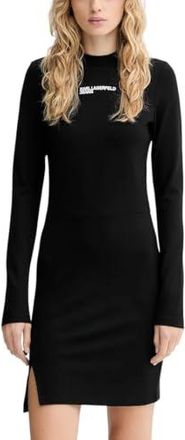 Karl Lagerfeld Karl Lagerfeld Jeans Femme Robe Milano Coupe R&eacute;guli&egrave;re, Noir, XL