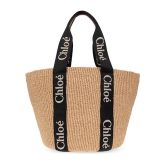 Chlo&eacute; Femme, Sacs, Beige, Taille: ONE Size Woody Large Shopper Bag