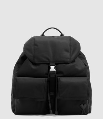 Ami Sac Flap Backpack Marcel Noir