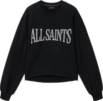 AllSaints Dash Lila - Sweatshirt in verwaschenem Schwarz