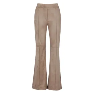 D.exterior Samt-Palazzohose - - Trousers - Damen - Beige - XS